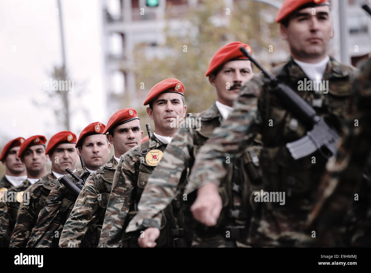 Thessaloniki, Greece. 28th October, 2014. Commandos of the Greek Army ...