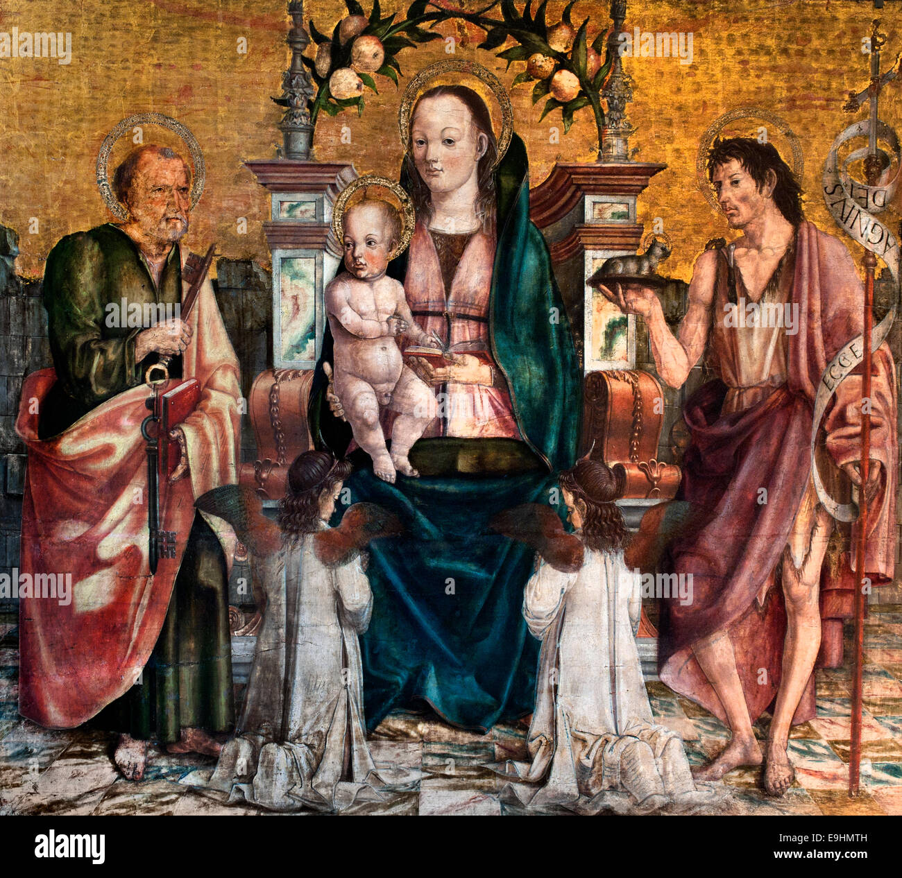 Virgin and Child between Saint Peter and St Jean Baptiste and two ...