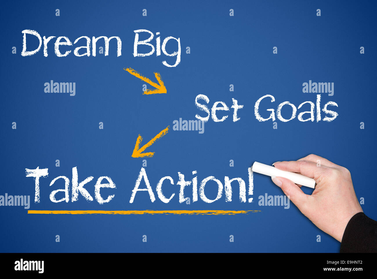 Dream Big - Set Goals - Take Action Stock Photo - Alamy
