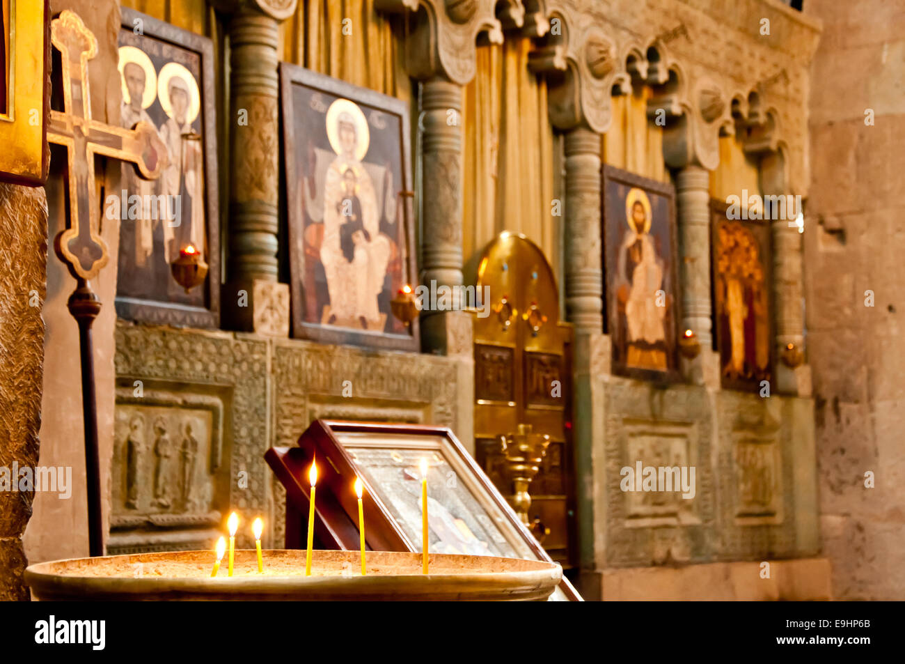 Altar in old church hi-res stock photography and images - Alamy