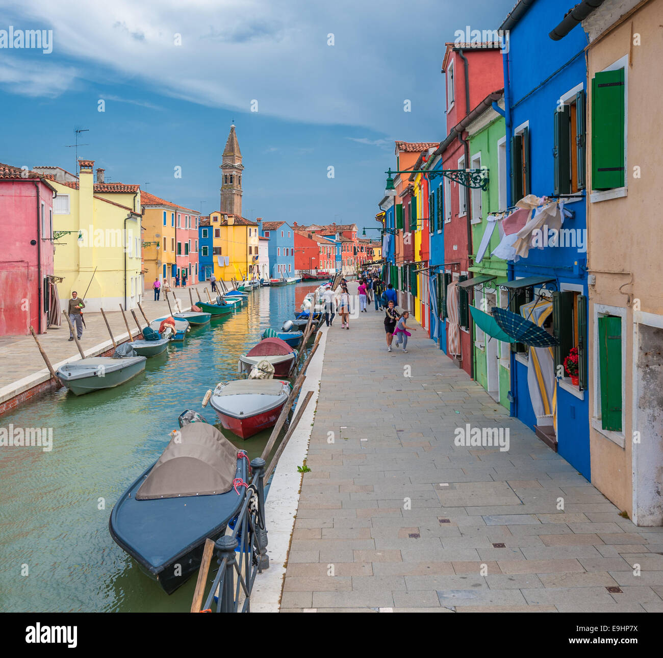 Colorful houses of Burano, Venice, Italy Stock Photo - Alamy