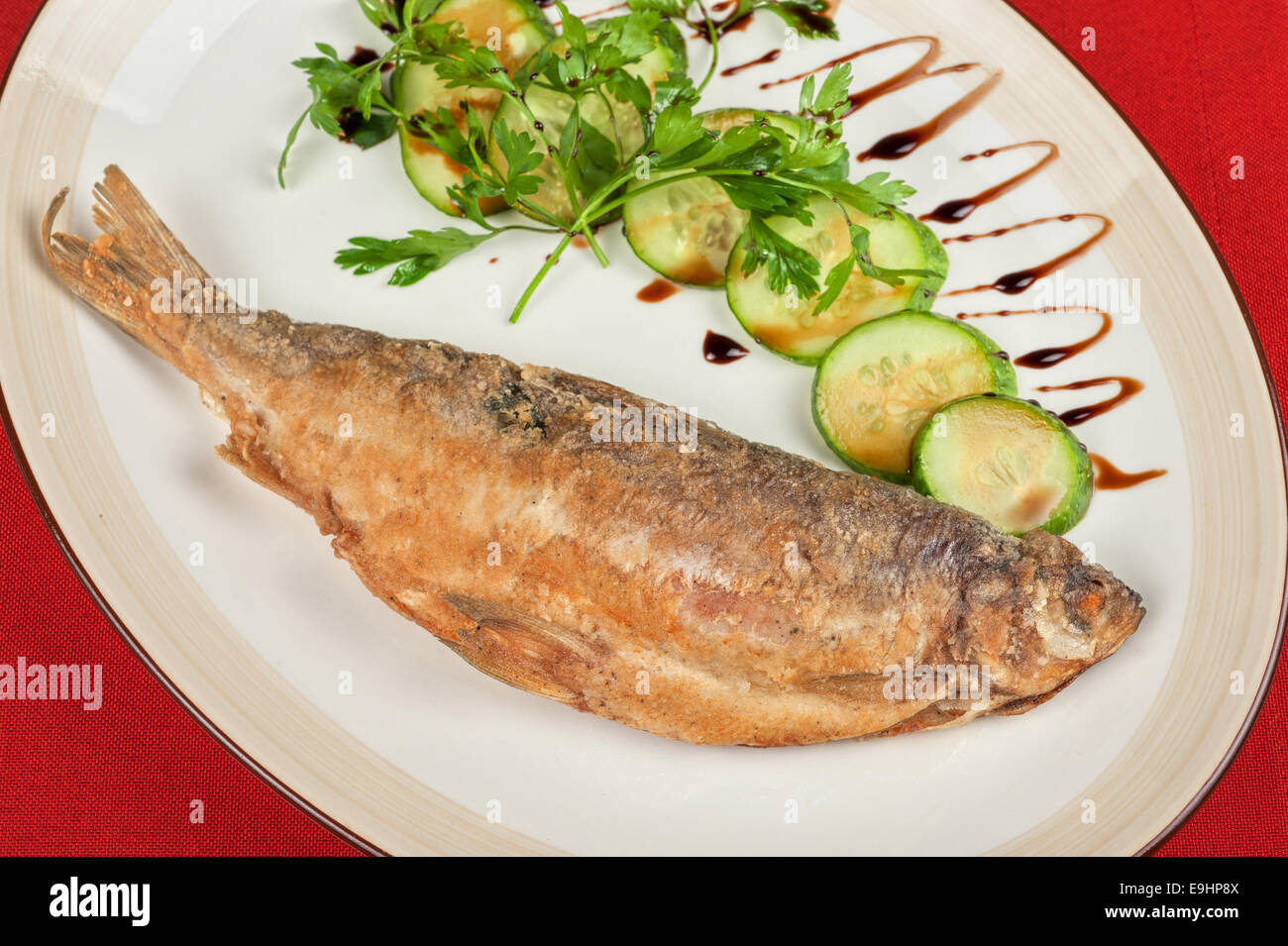 Fried peled fish Stock Photo - Alamy