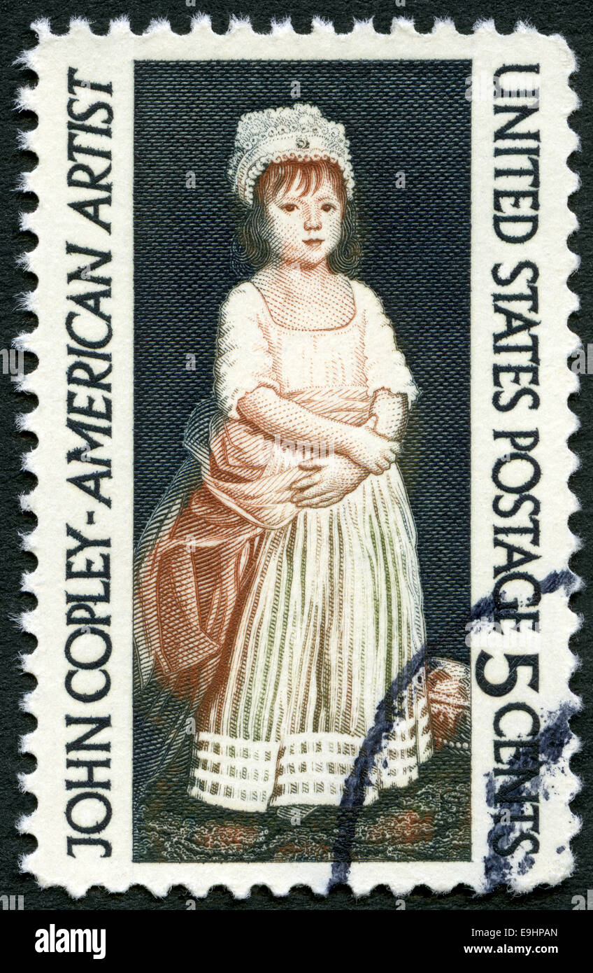 USA - 1965: shows Elizabeth Clarke Copley, by John Singleton Copley ...