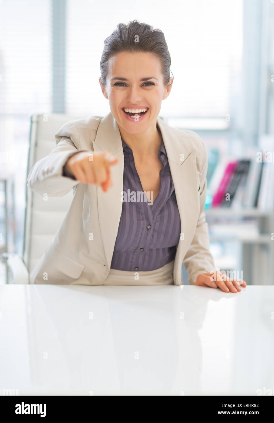 Female employee presentation pointing hi-res stock photography and ...