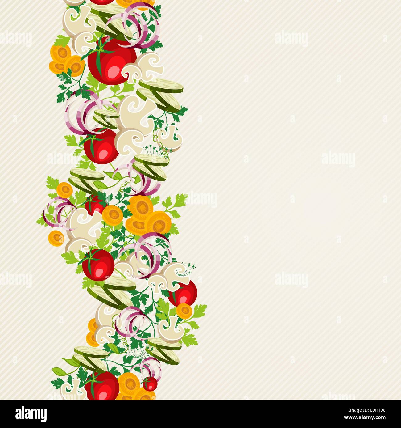 Colorful healthy food seamless pattern background for organic ...