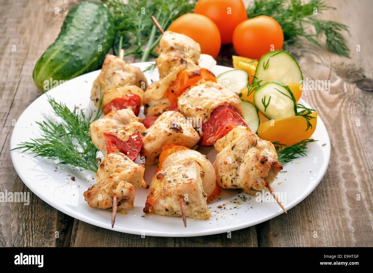 Delicious shish kebab vegetables hi-res stock photography and images ...