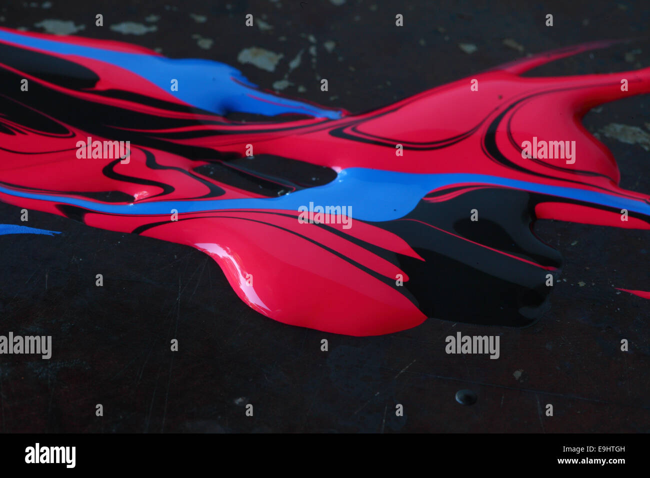 Wet blue paint hi-res stock photography and images - Alamy