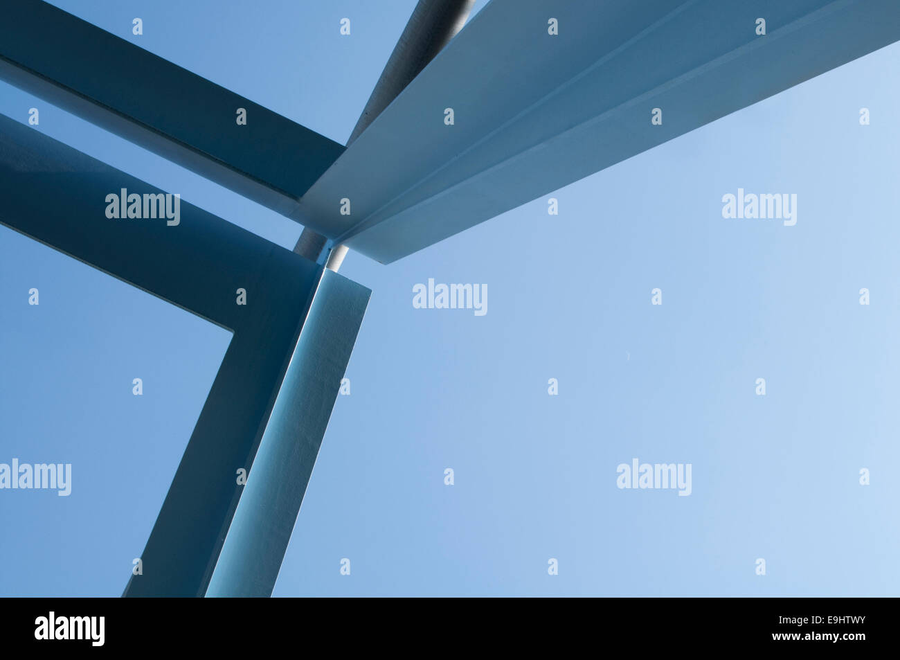 Train Bridge shot from below Stock Photo - Alamy