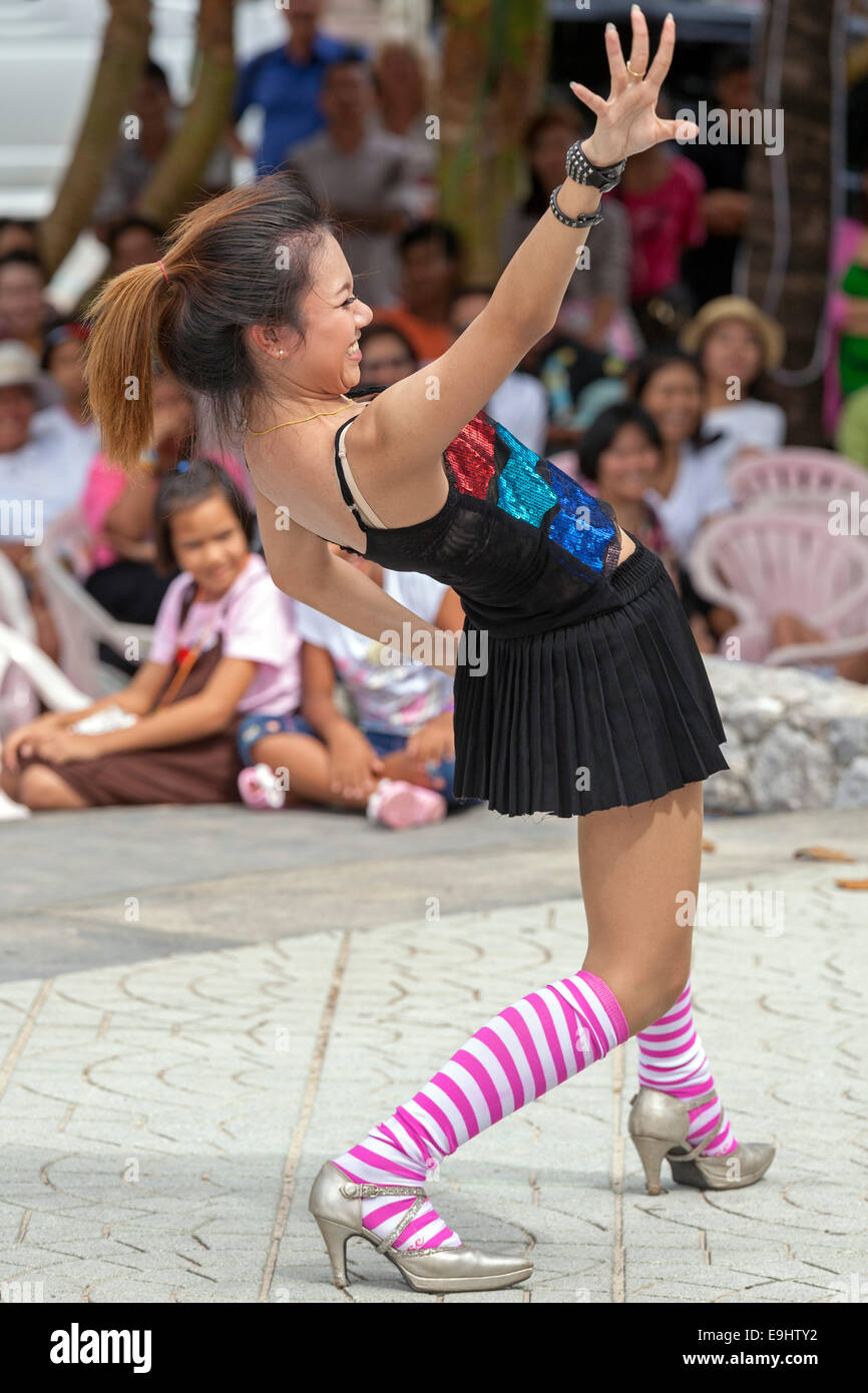 Thai performer at open air concert, Phuket, Thailand Stock Photo - Alamy