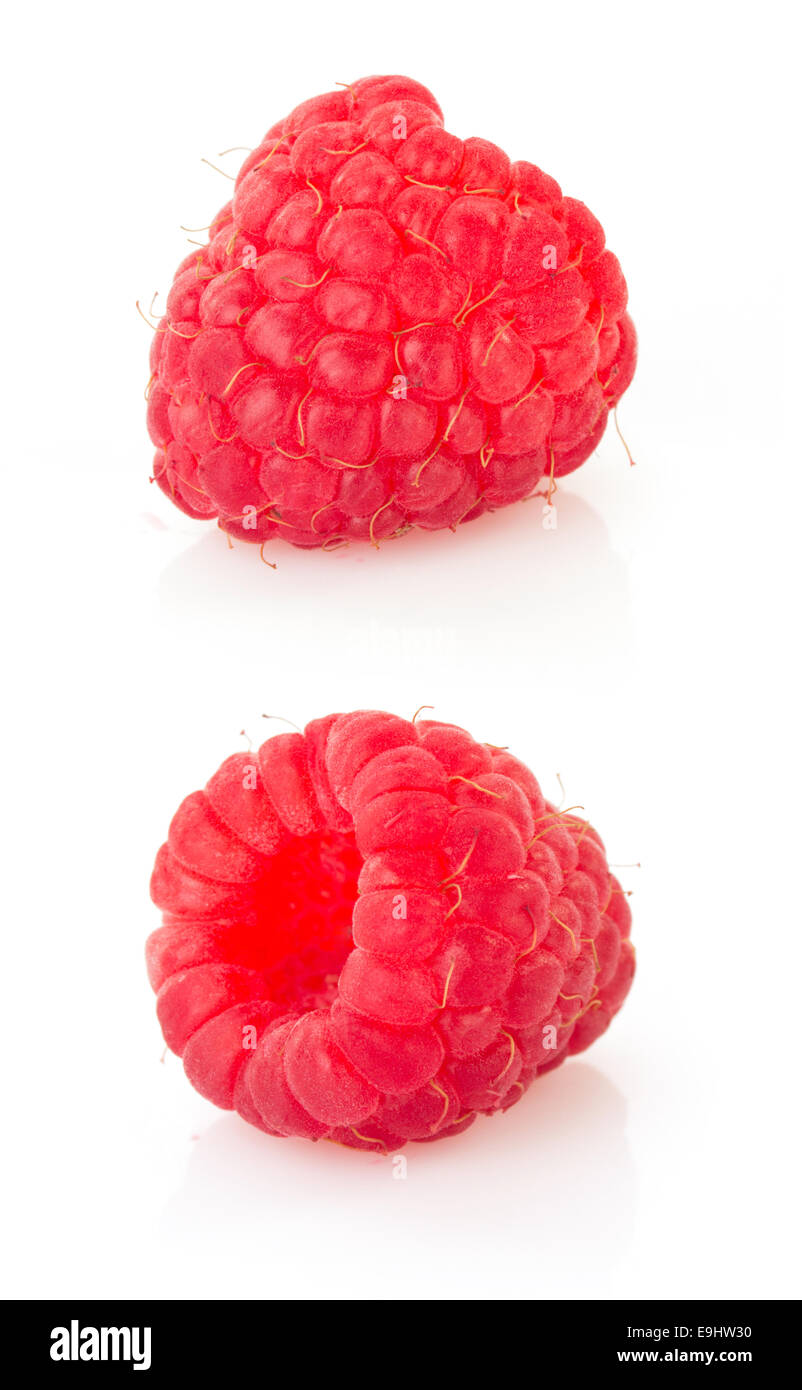 raspberry isolated on white background Stock Photo - Alamy