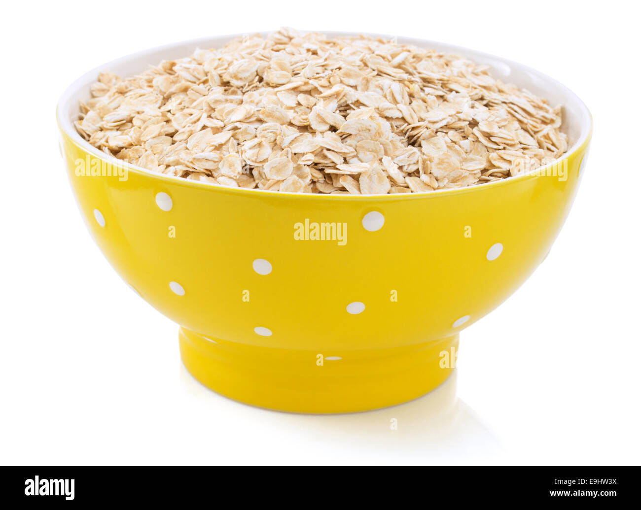 bowl of oat flake isolated on white background Stock Photo - Alamy