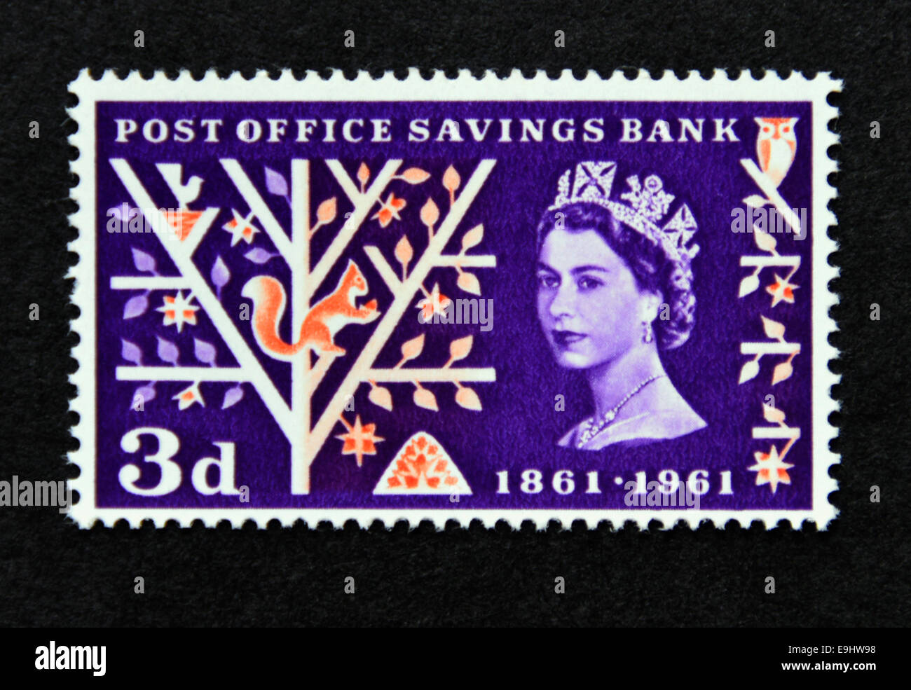 Postage stamp. Great Britain. Queen Elizabeth II.Centenary of the Post ...