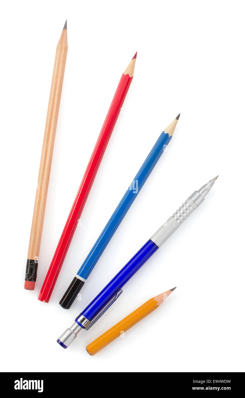 collection of pens isolated on white background Stock Photo - Alamy