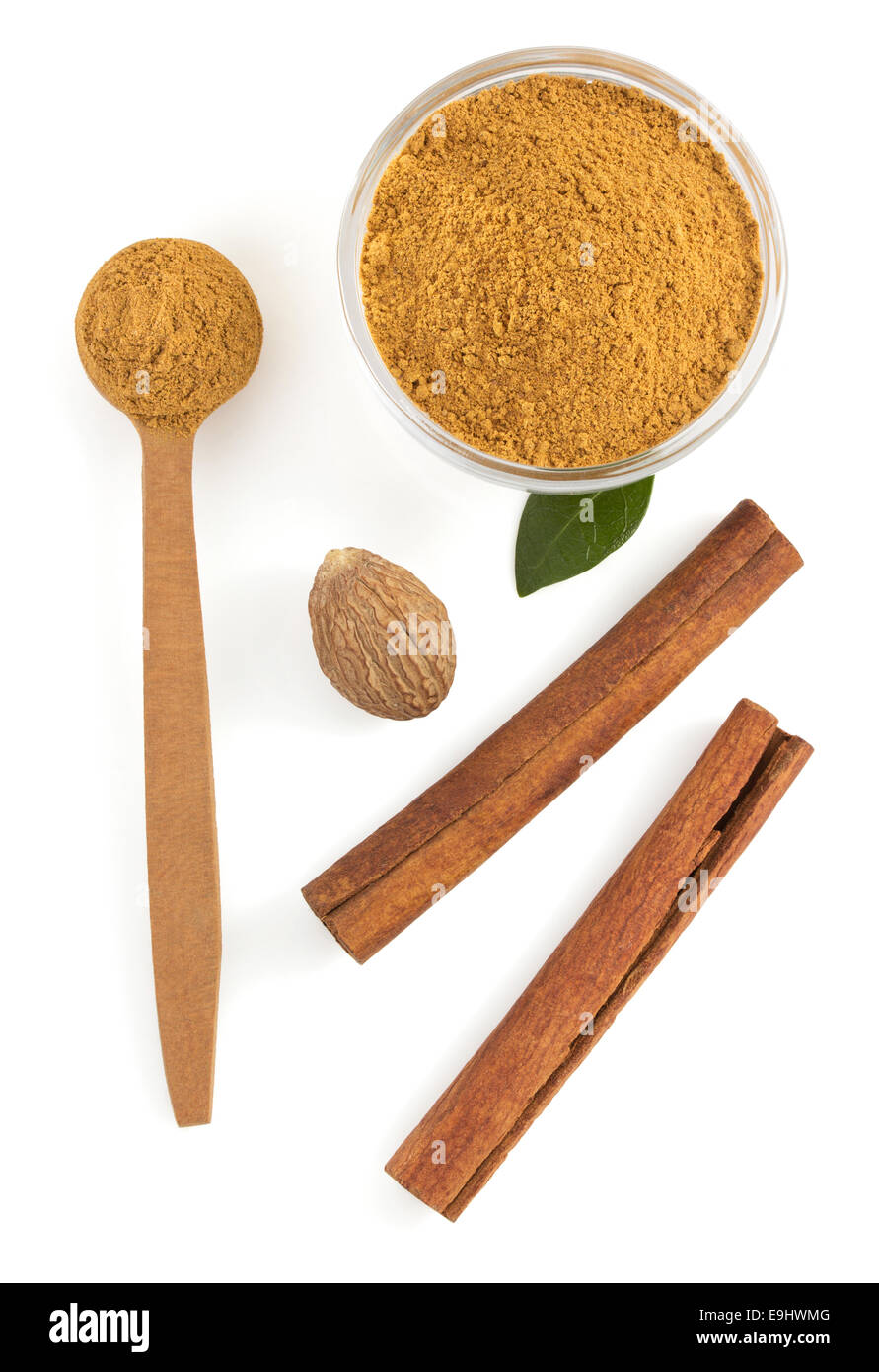 cinnamon sticks and powder isolated on white background Stock Photo - Alamy