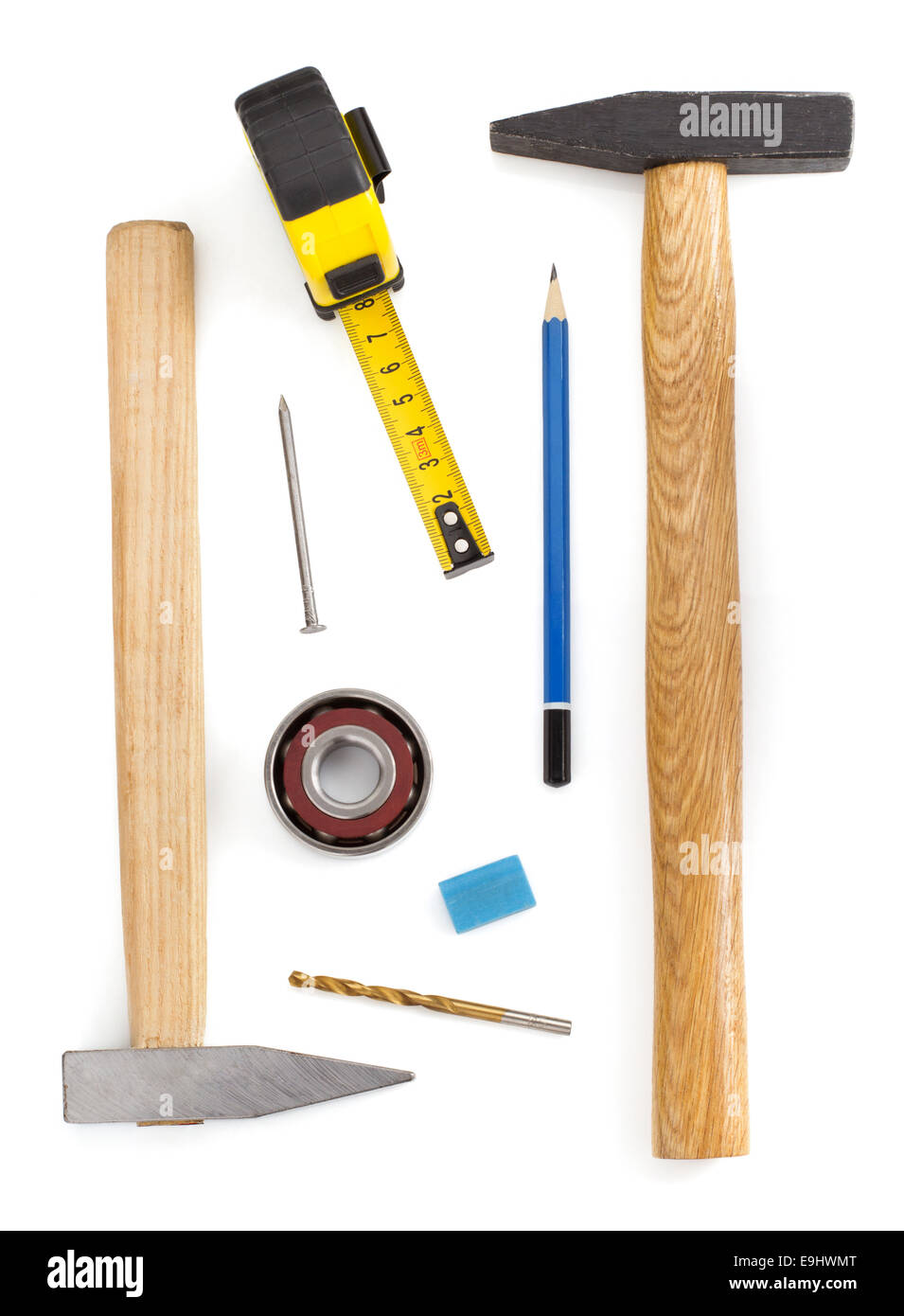 set of tools and instruments isolated on white background Stock Photo ...