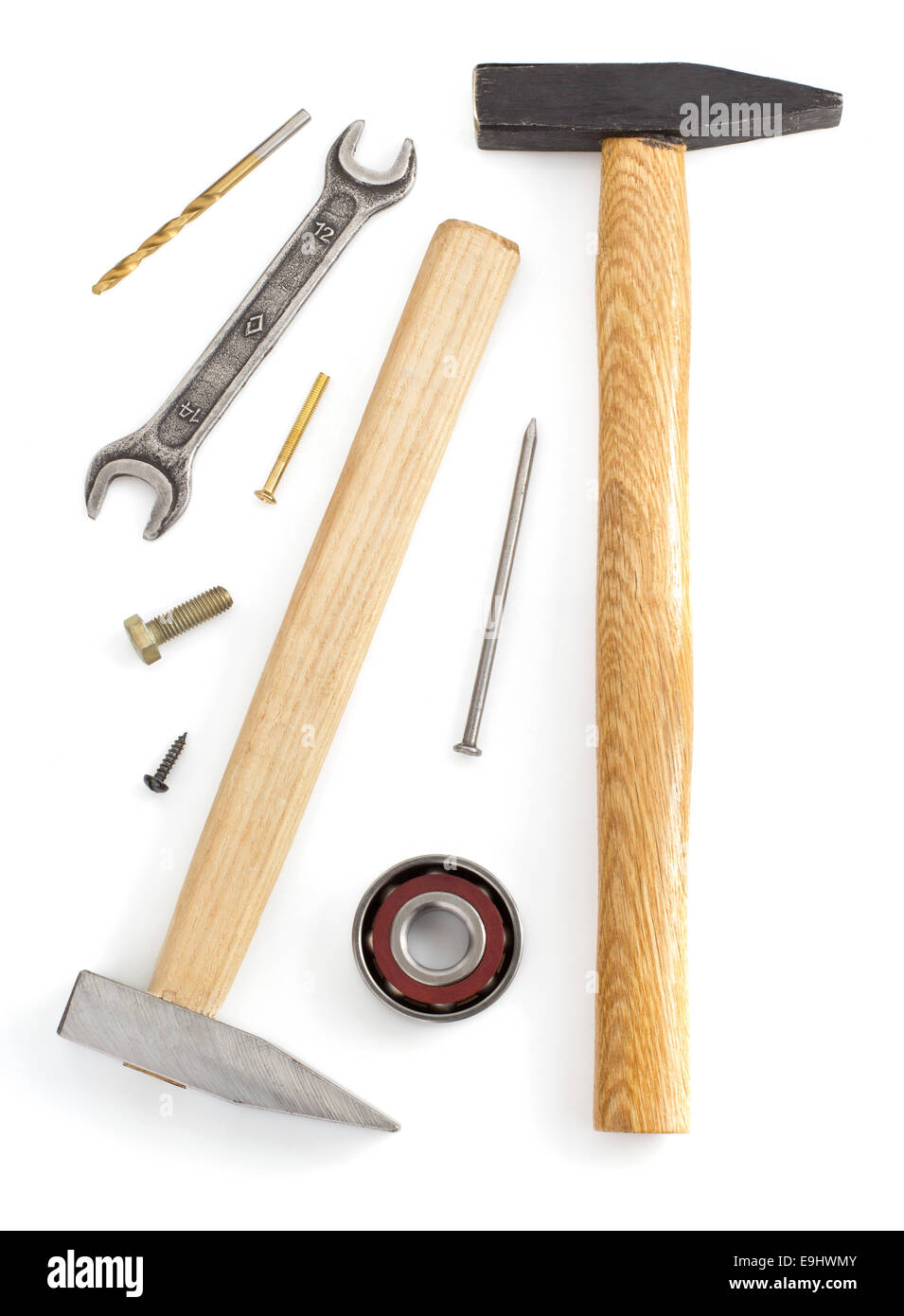 set of tools and instruments isolated on white background Stock Photo ...