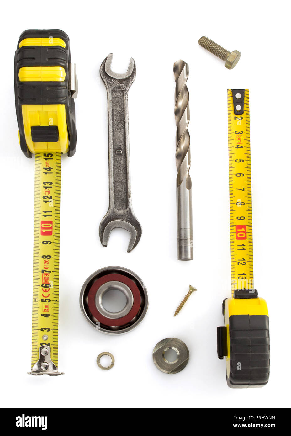 set of tools and instruments isolated on white background Stock Photo ...