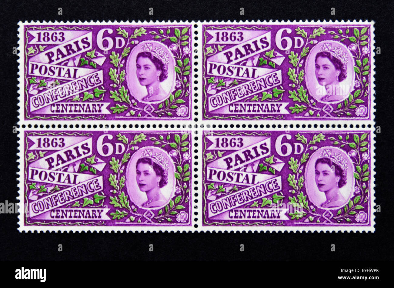 Postage stamps. Great Britain. Queen Elizabeth II. Paris Postal ...