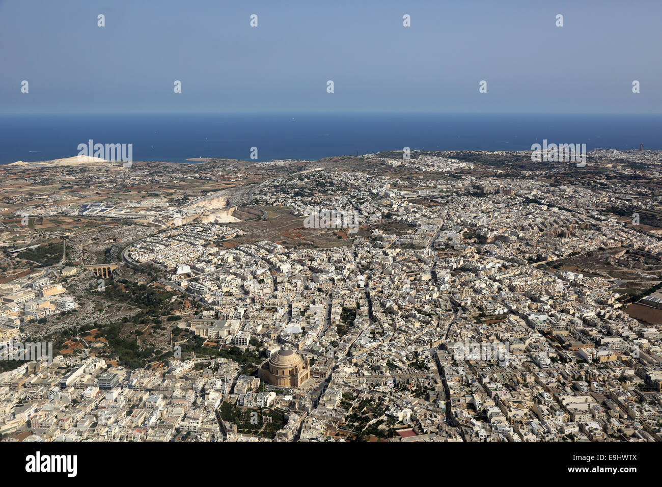 Aerial view of Malta island from above Stock Photo - Alamy