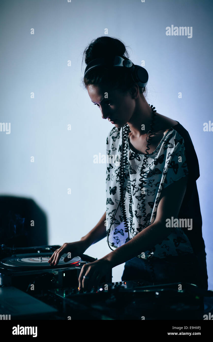 Female dj party hi-res stock photography and images - Alamy
