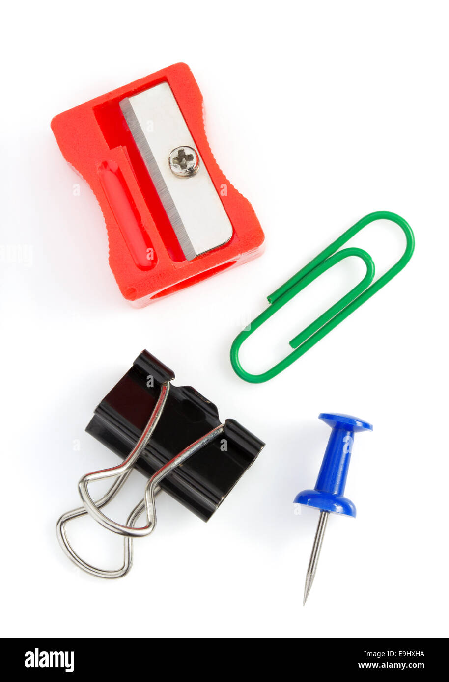 office supplies isolated on white background Stock Photo - Alamy