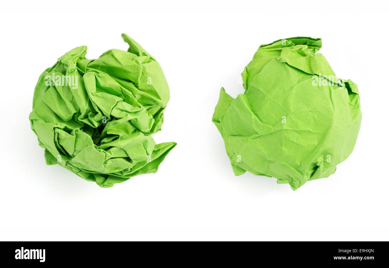 crumpled paper ball isolated on white background Stock Photo - Alamy