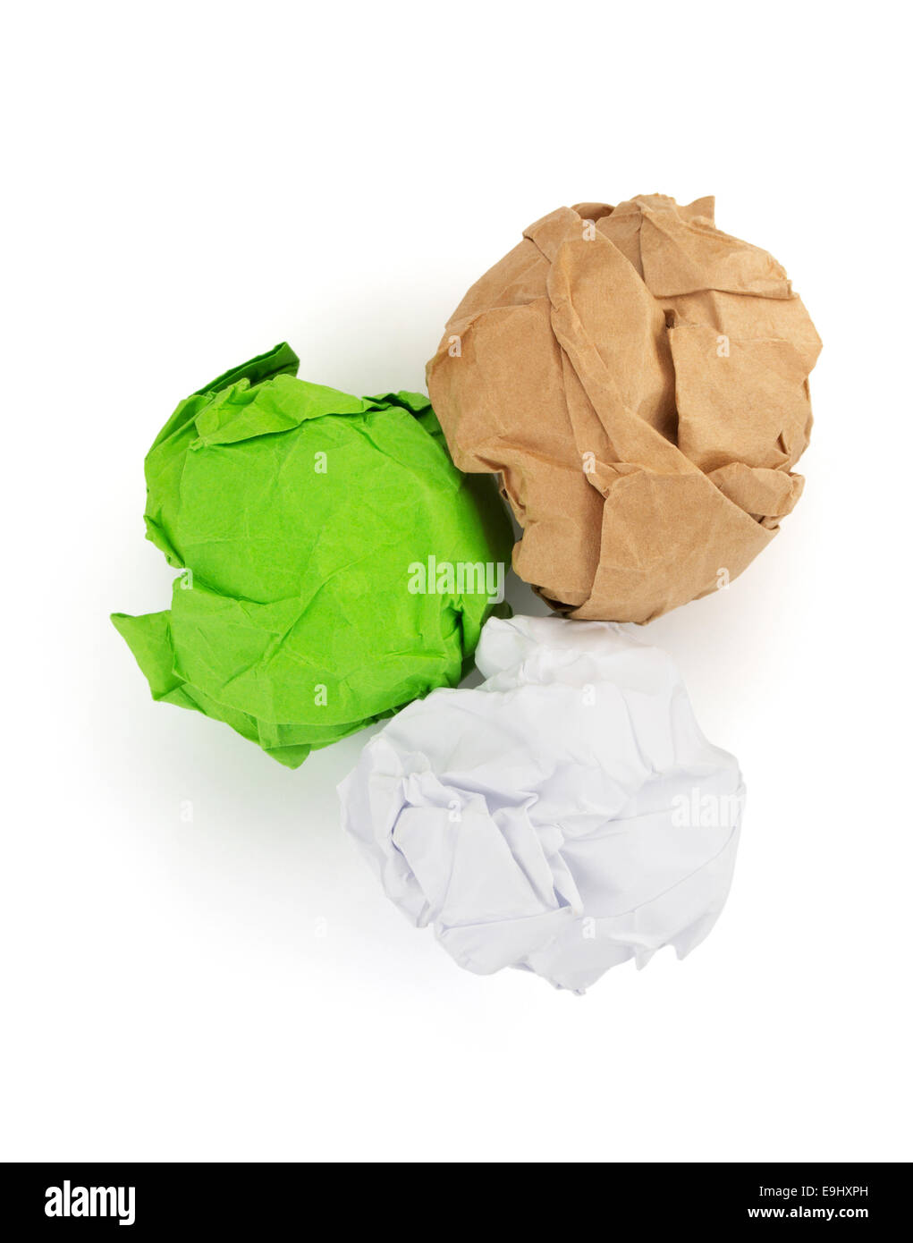 crumpled paper ball isolated on white background Stock Photo - Alamy
