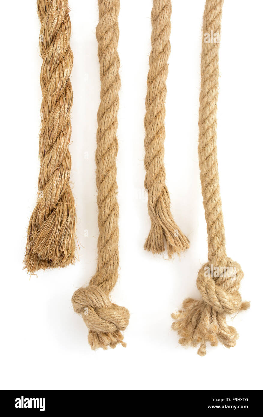 ship ropes isolated on white background Stock Photo - Alamy