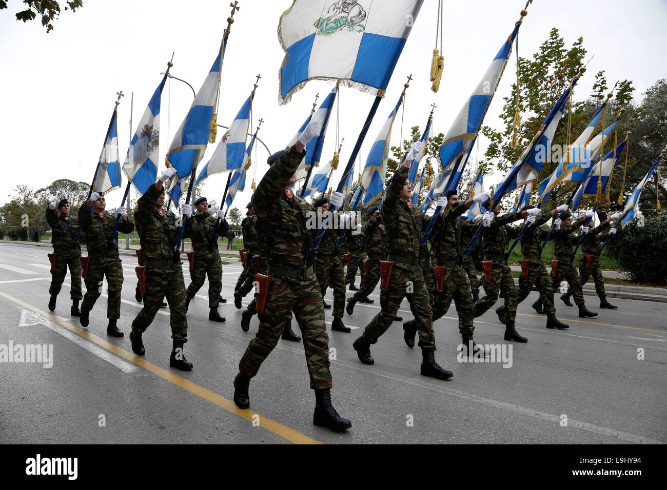 Thessaloniki, Greece. 28th October, 2014. The military parade ...
