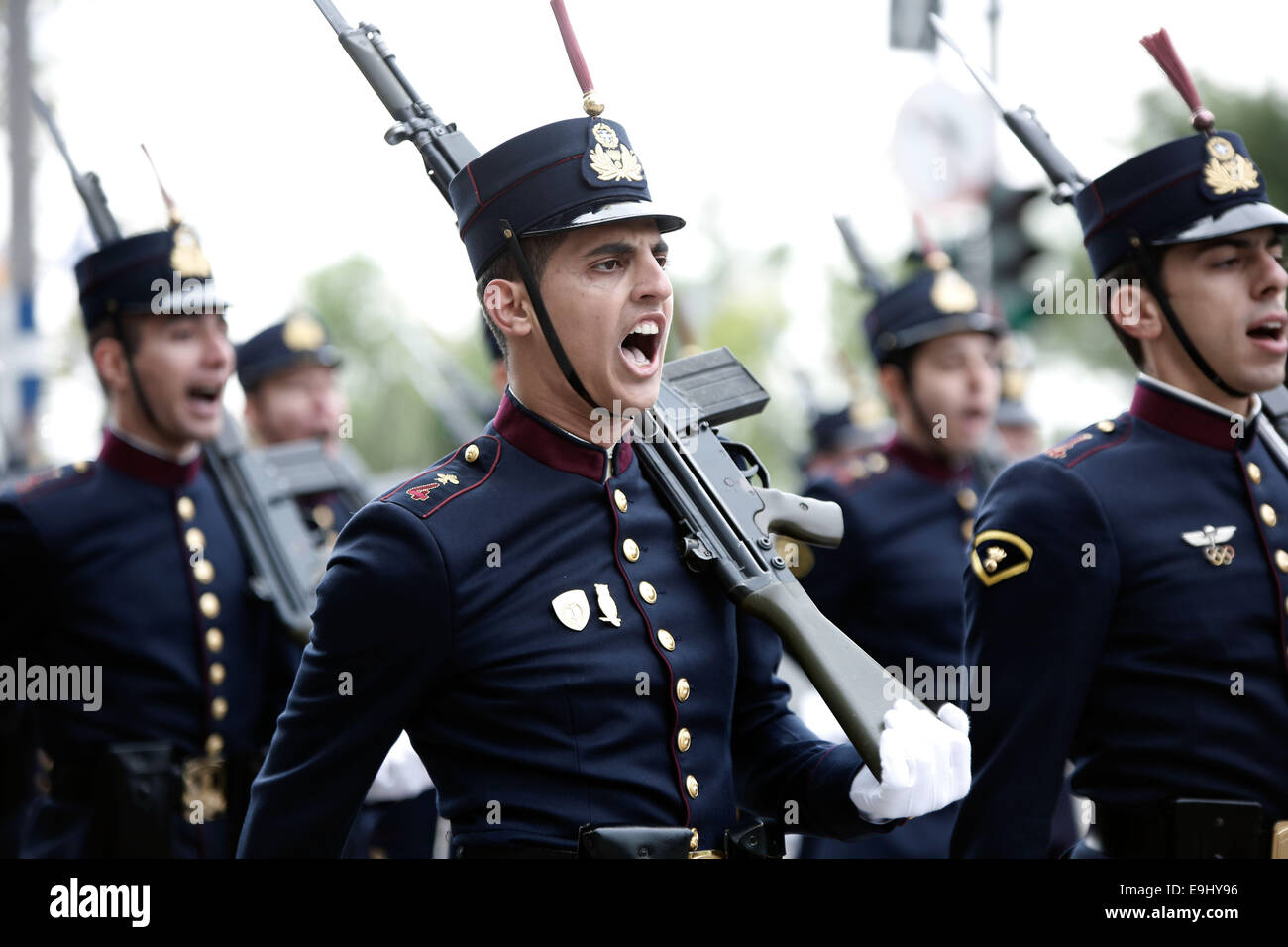 Thessaloniki, Greece. 28th October, 2014. The military parade ...