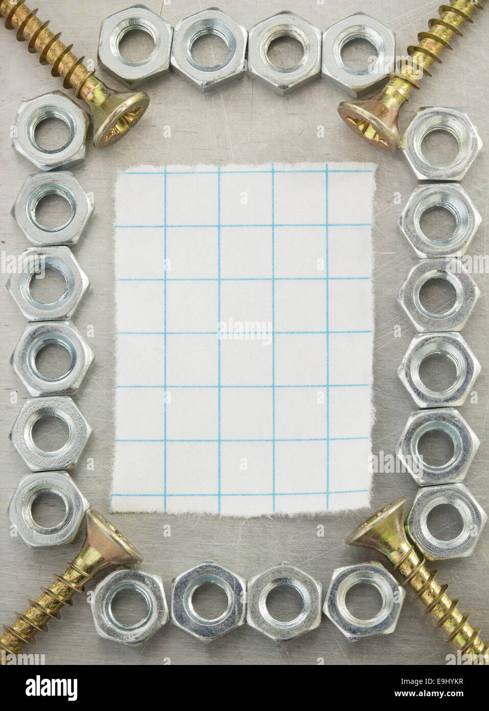 hardware tools at metal background texture Stock Photo - Alamy