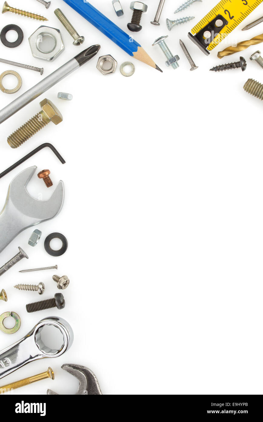 hardware tools isolated on white background Stock Photo - Alamy