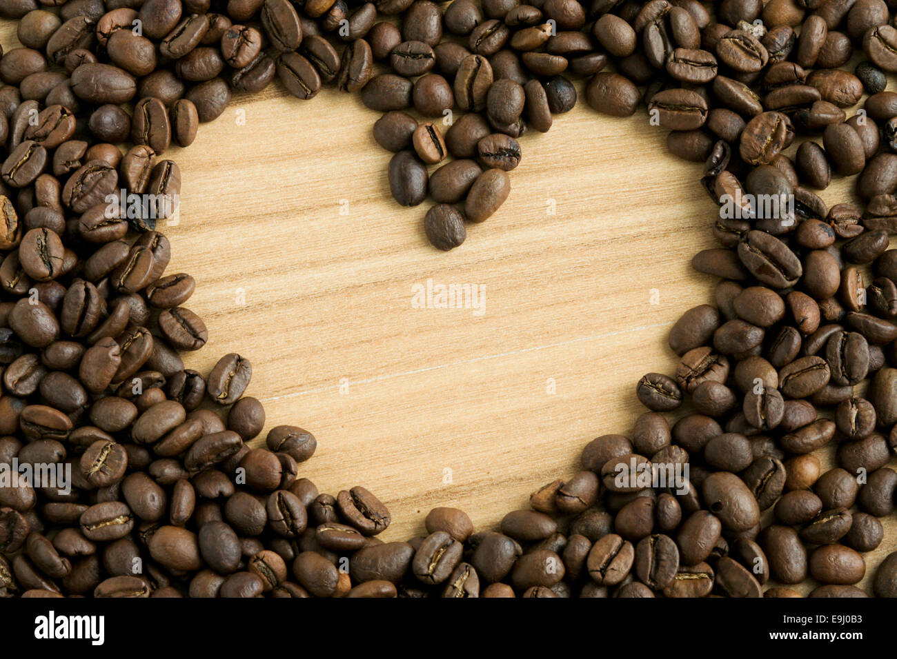 roasted coffee beans and heart Stock Photo - Alamy