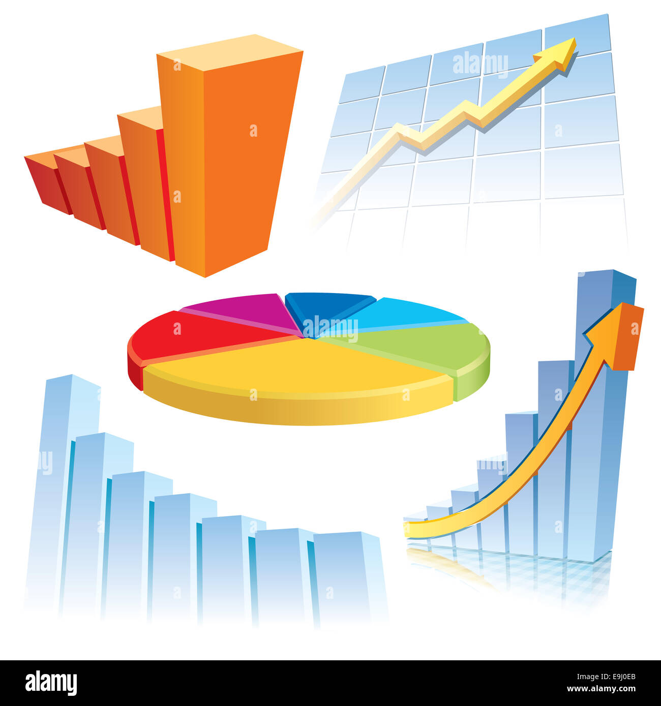 Set of graphic elements for business infographic presentation Stock ...