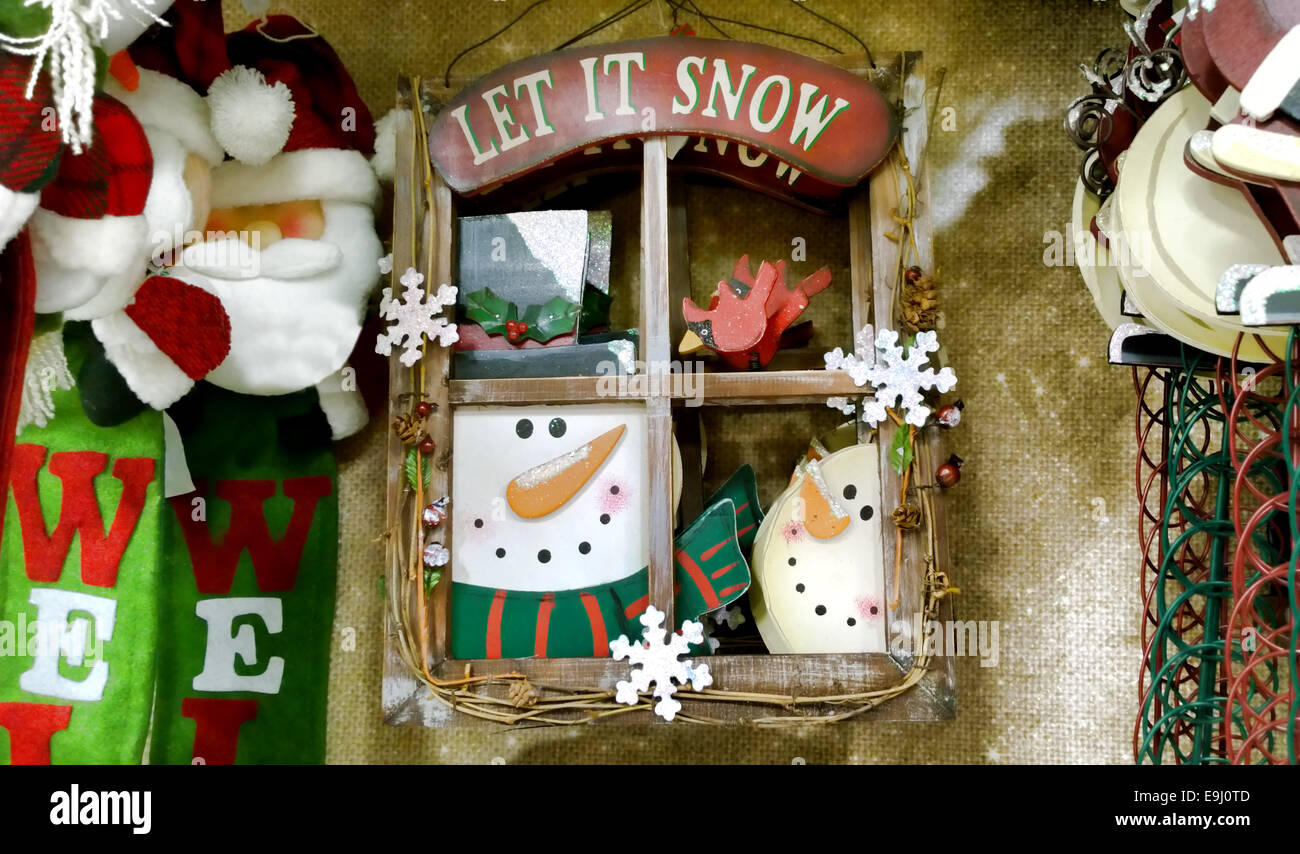 an assortment of Christmas decoration Stock Photo - Alamy