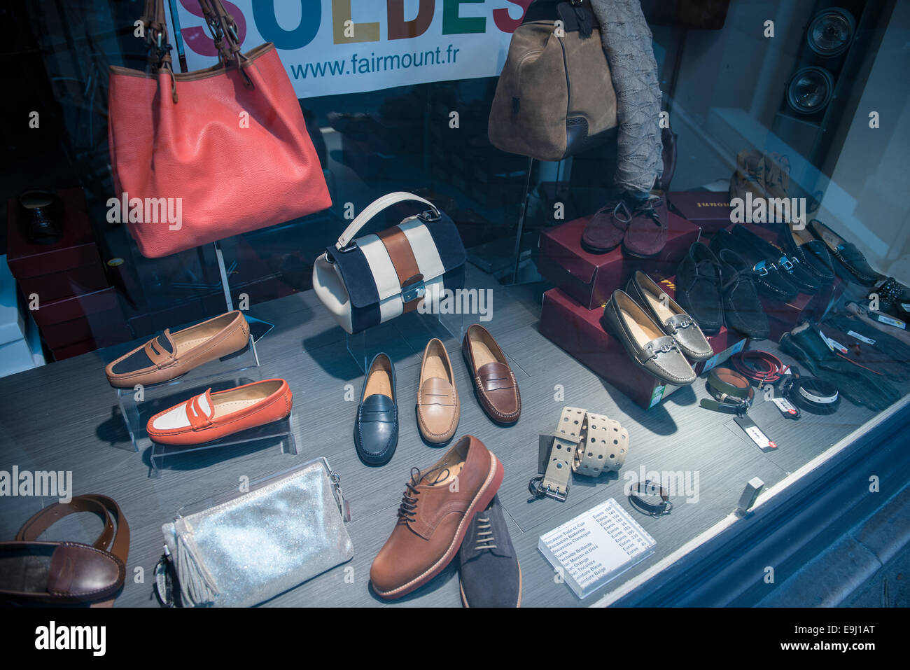 shop windows selling fashion retail in Paris france Stock Photo - Alamy