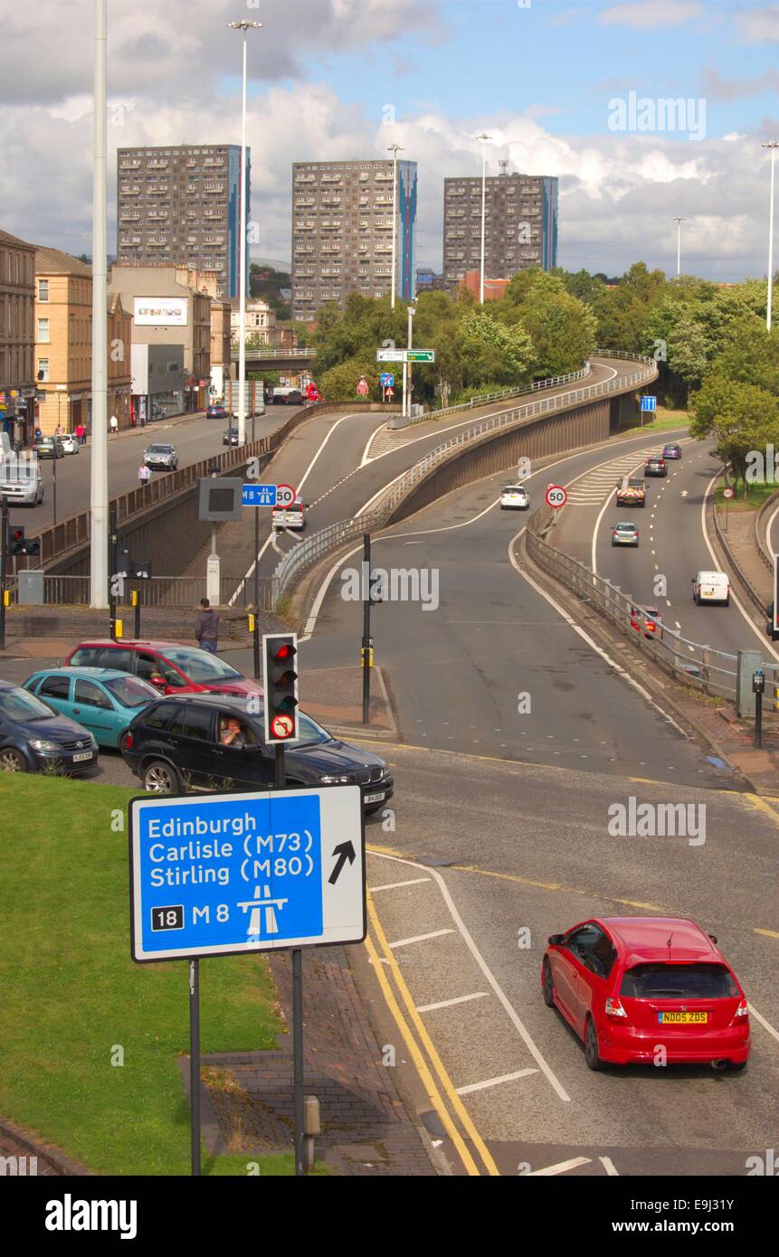 Motorway Junction at Charing Cross in Glasgow, Scotland Stock Photo - Alamy