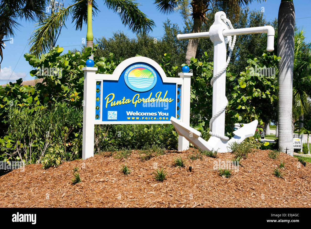 Punta Gorda Islands, Florida Welcome sign Stock Photo - Alamy
