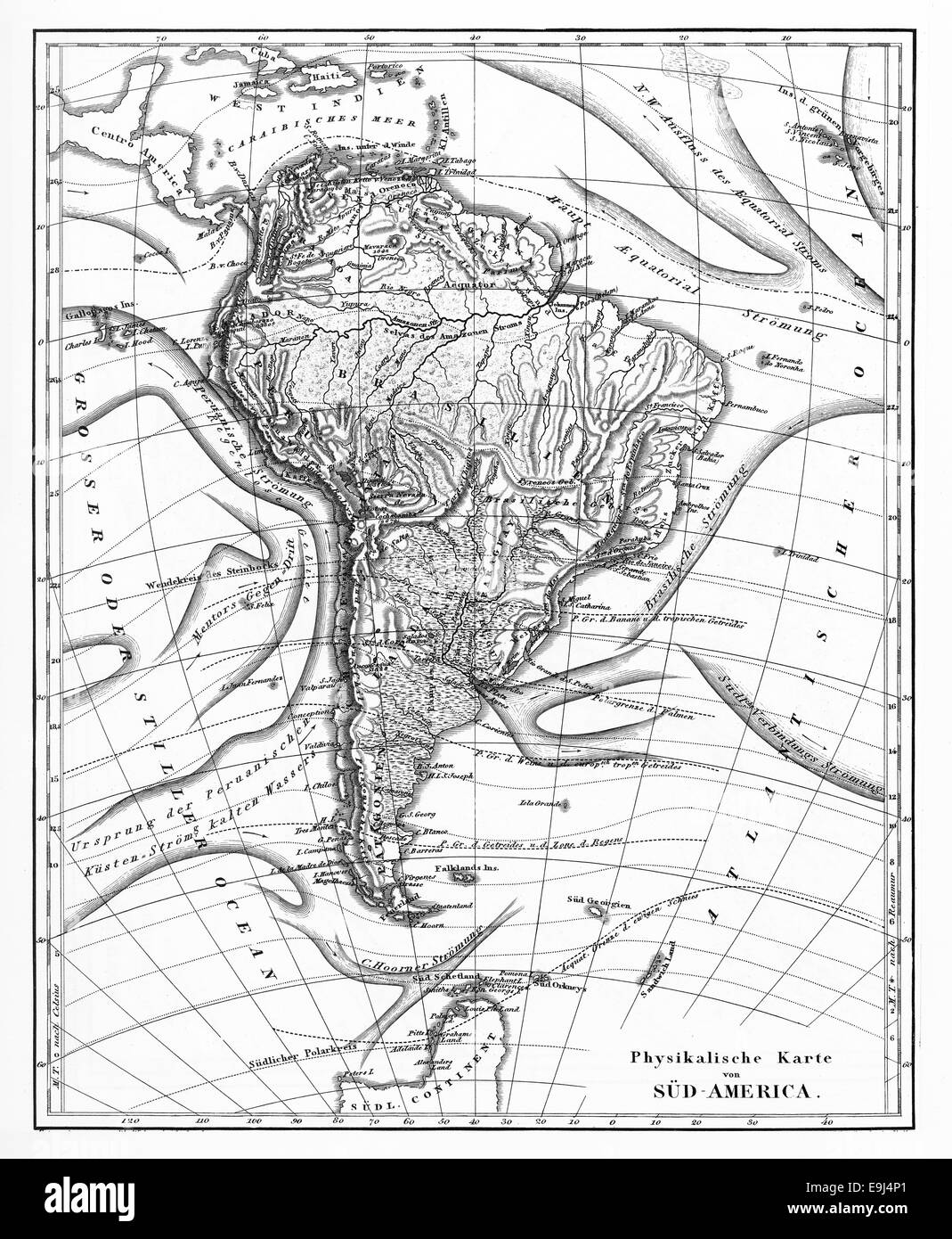 South america map Black and White Stock Photos & Images - Alamy