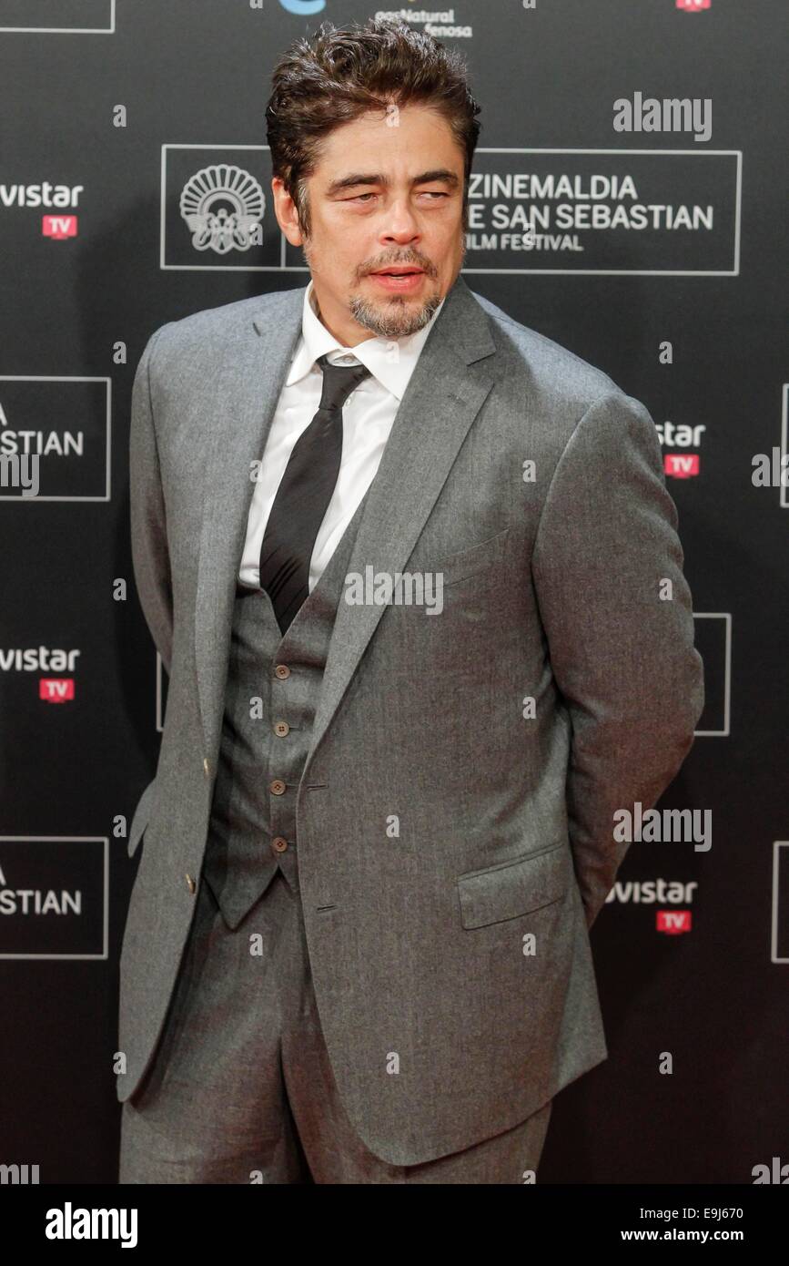 San Sebastian, Spain. Benicio del Toro at the premiere of Escobar ...