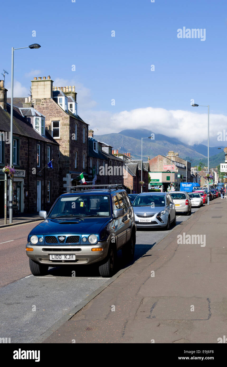 Callander Town with Ben Ledi Mountain, Trossachs, Stirlingshire ...