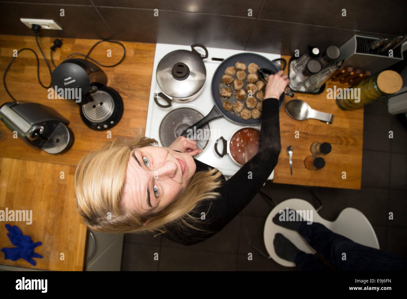 Woman on dinner in hi-res stock photography and images - Alamy