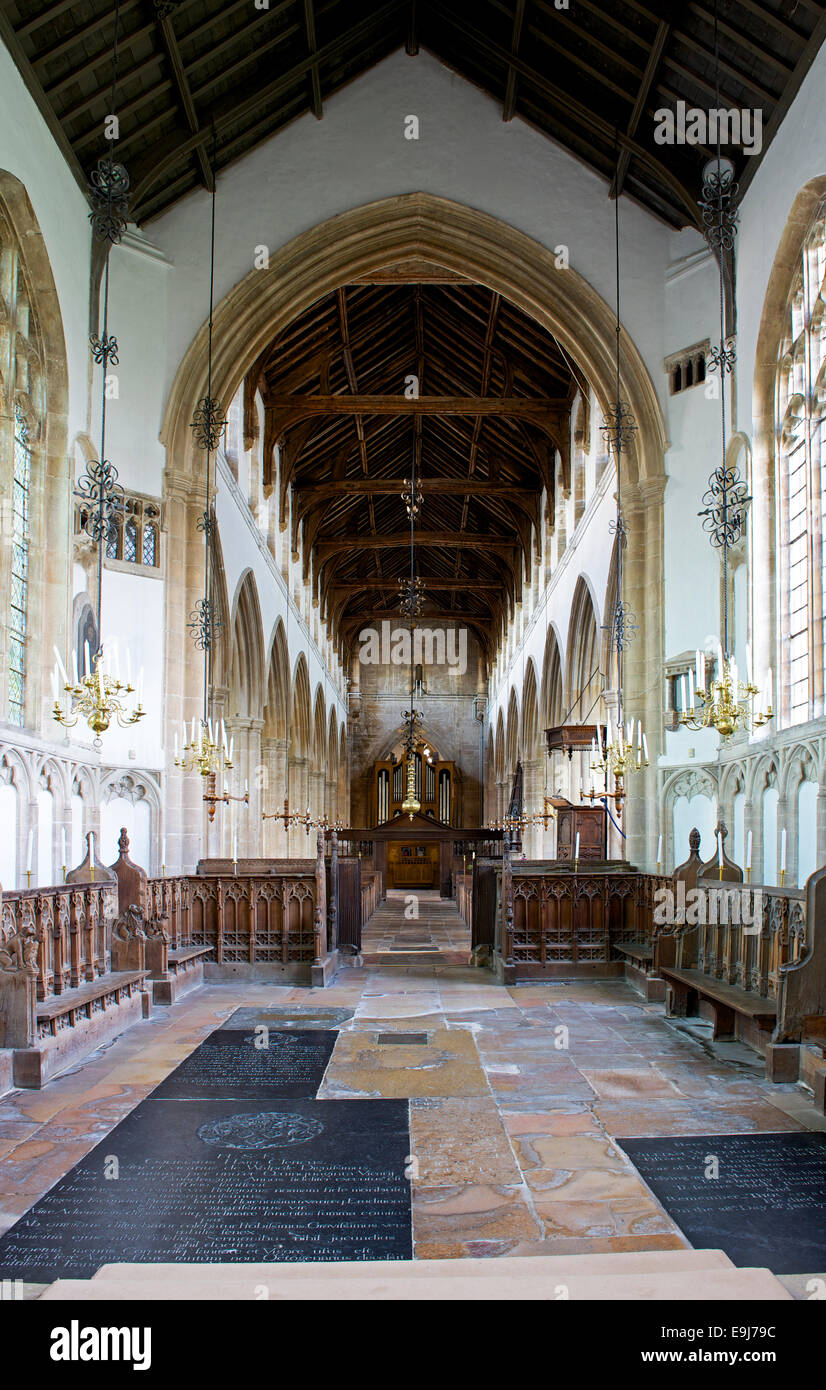 Nave of St Peter's Church, Walpole St Peter, Norfolk, England UK Stock ...