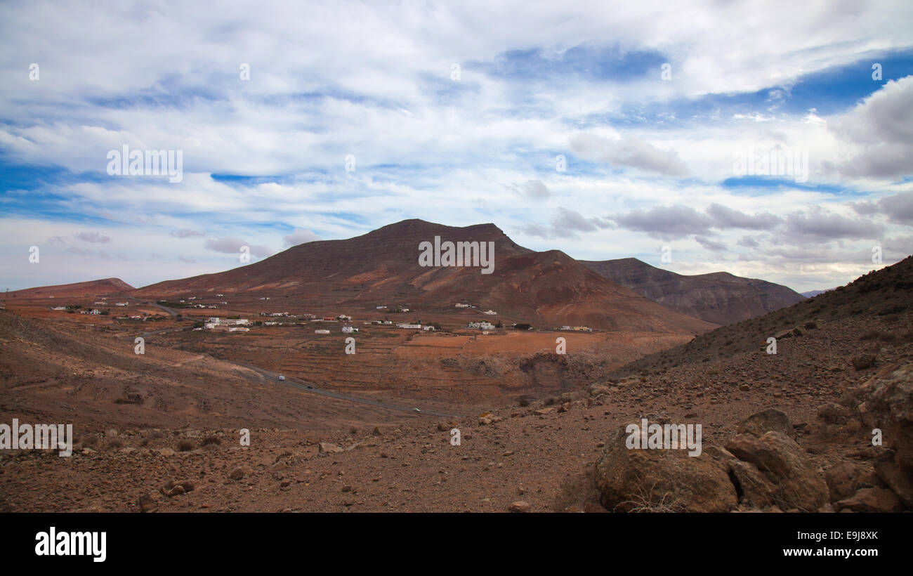 Inland Northern Fuerteventura, Canary Islands, view west from the ...