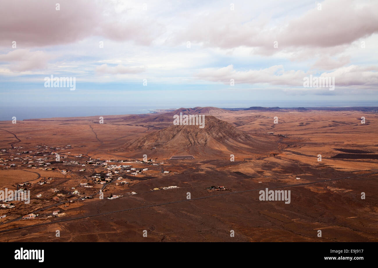 Inland Northern Fuerteventura, Canary Islands, view from the slopes of ...