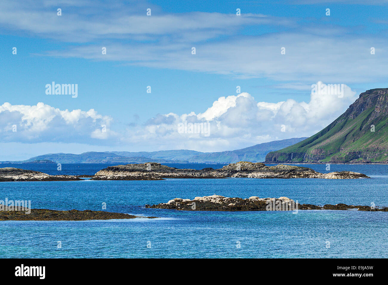 Inner Hebrides coastline from the Isle of Mull, the west coast of ...