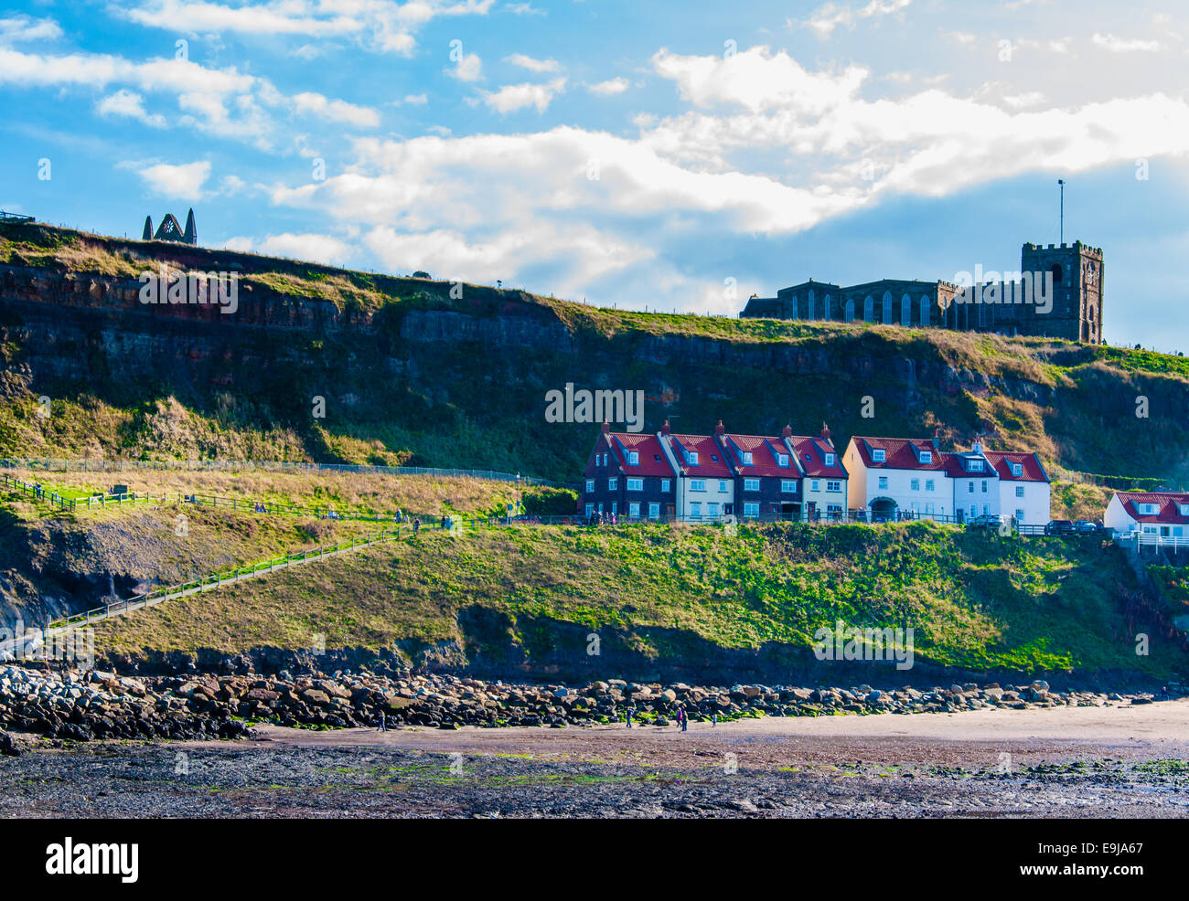 Scenic view of Whitby city in sunny autumn day, UK Stock Photo - Alamy