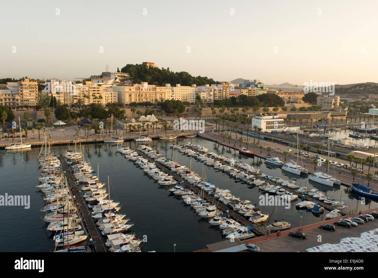 General view of boats in Cartagena port in Spain Stock Photo - Alamy