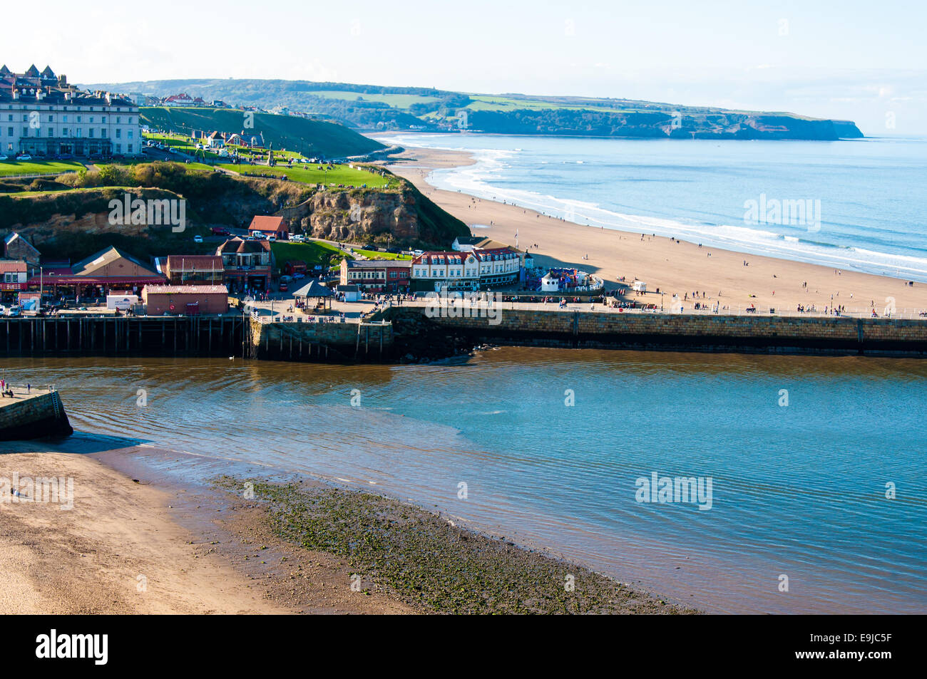 Scenic view of Whitby city in sunny autumn day, UK Stock Photo - Alamy