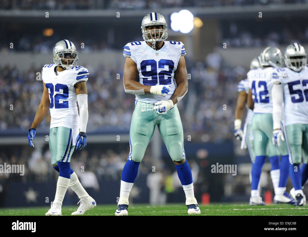 October 27, 2014: Dallas Cowboys defensive end Jeremy Mincey #92 during ...